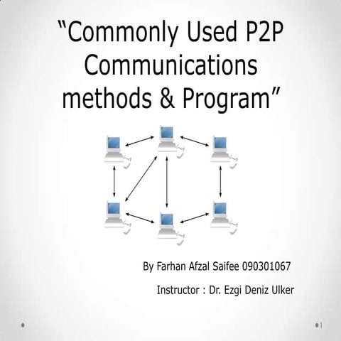 Commonly Used Peer To Peer Methods And Applications Ppt