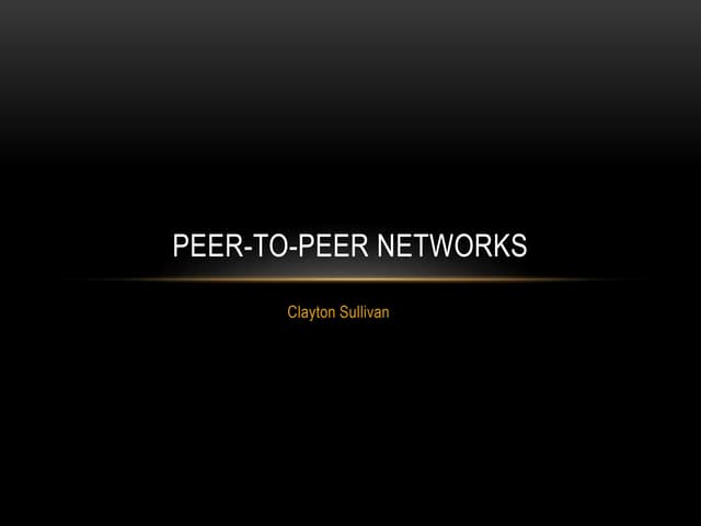 Peer to peer | PPTX