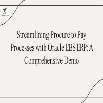 P2P-Demo EBS ERP demo file to client for | PPTX