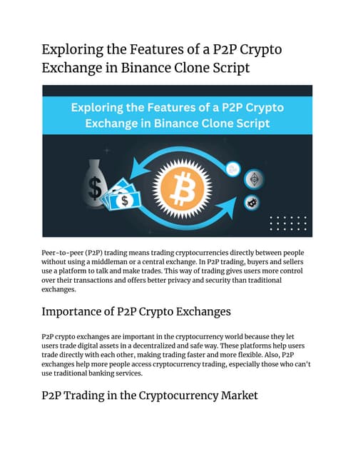 Best P2P Crypto Exchanges for 2025.pdf overview | PDF