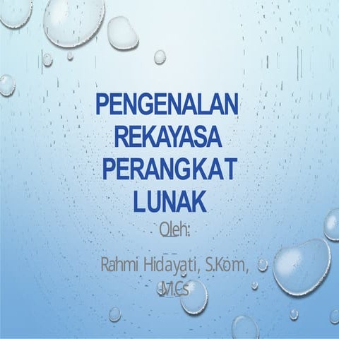 Pertemuan 2 Pengenalan Rekayasa Perangkat Lunak | PPTX