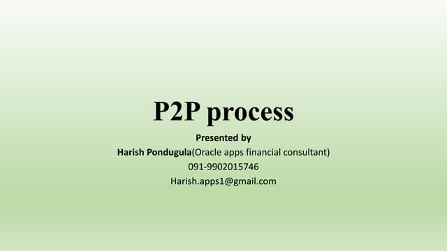 P2P & O2C | PPT