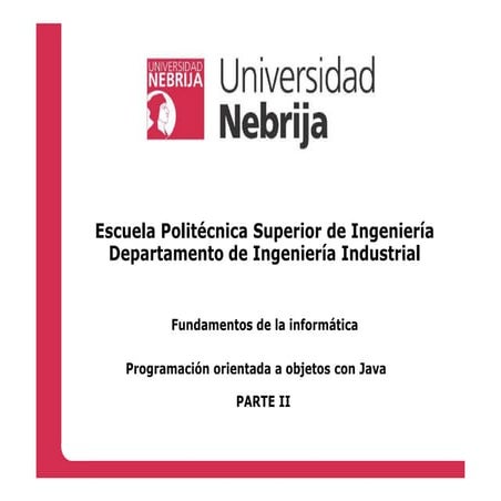 P2 Programacion orientada a objetos con Java.pptx | Programming ...