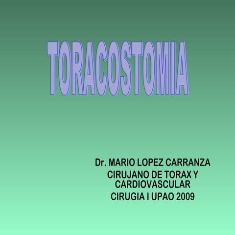 Toracostomia 1 | PPT