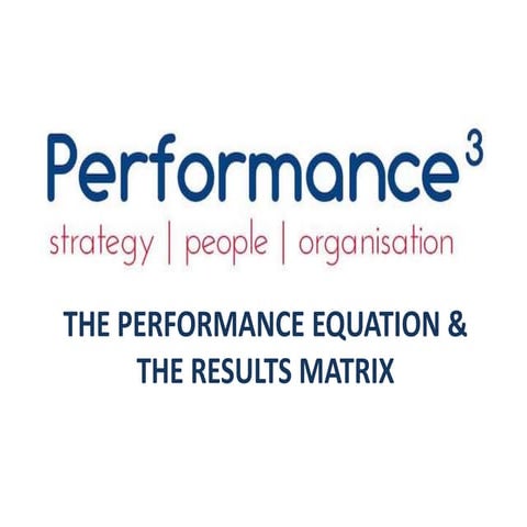 The Performance Equation & Results Matrix | PPT