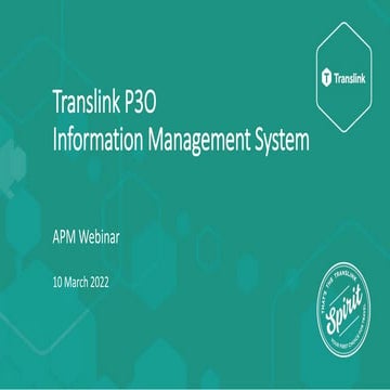 P30 information management system webinar | PDF