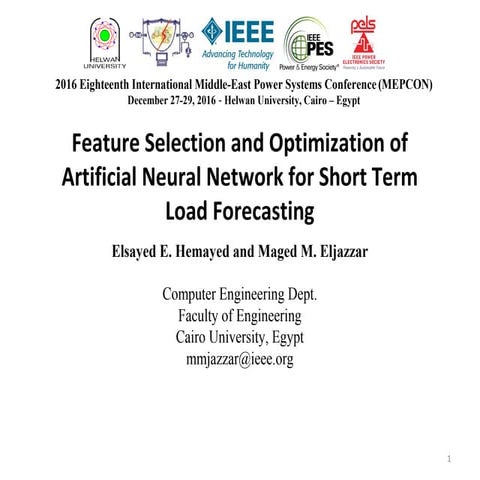Feature Selection And Optimization Of Artificial Neural Network For