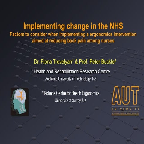 Implementing change in the NHS: Factors to consider | PPT