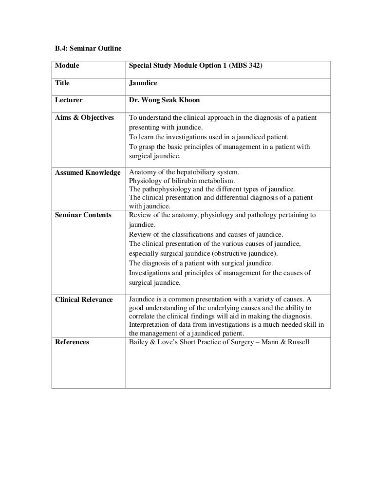 3A Surgery Seminar Outline 3A Surgery Seminar Outline