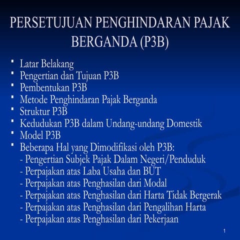 Materi P3B Perpajakan Internasional untuk belajar | PPTX