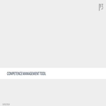 P3 Competence Management Tool | PDF | Computer Software and ...
