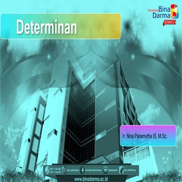 P3 Determinan Aljabar Linier Ajabar Linier Lanjut | PPT