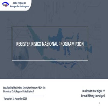REGISTER RISIKO NASIONAL PROGRAM P3DN... | PDF