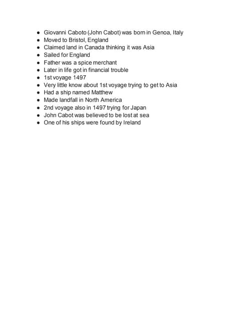 Poster of John Cabot | PAGES