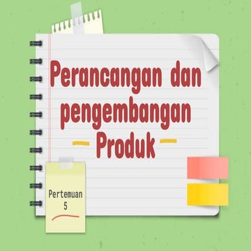 Perencanaan dan pengembangan produk | PPTX