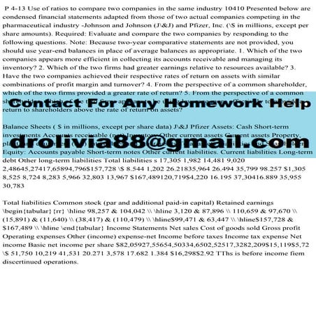 P 4-13 Use of ratios to compare two companies in the same industry 10.pdf