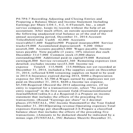 P4-7P4-7 Recording Adjusting and Closing Entries and Preparing a B.docx