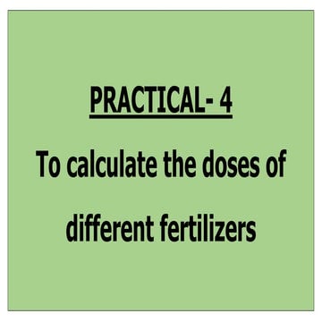 fertilizer calculation | PDF