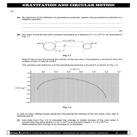 P4 topic-1-gravitation and circular motion-qp-ms | PDF