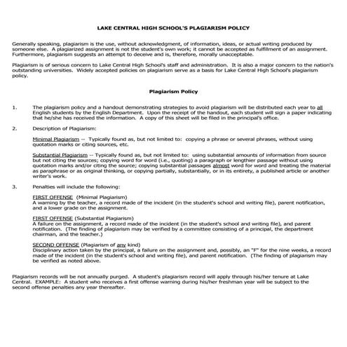 P 4 & 5 lc plagiarism policy & strategies | PDF