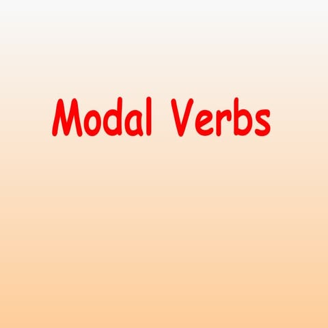 Power Point modal verbs | PPT