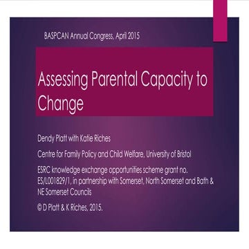 Assessing Parental Capacity to Change | PPTX
