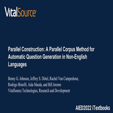 Parallel Construction: A Parallel Corpus Approach for Automatic ...
