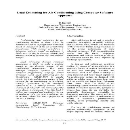 Calculations and Principles of Cooling Load | PDF