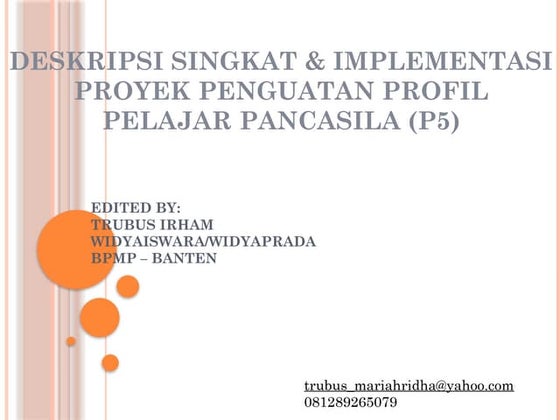 Rancangan Kegiatan Kokurikuler SMP N 1 Karanggede | PPTX