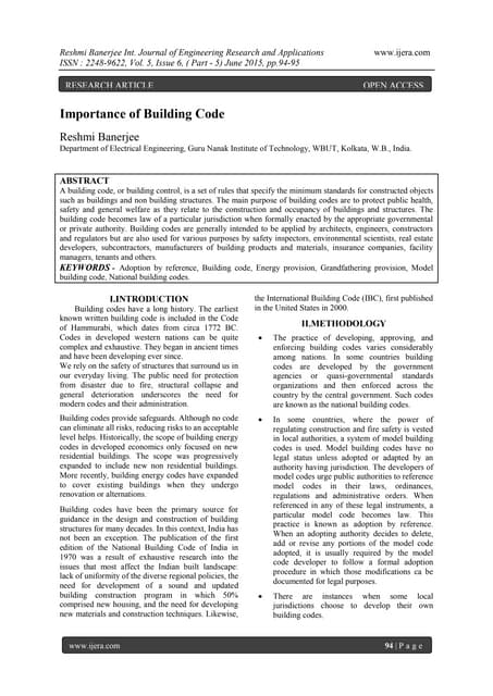 EXPLORING THE NATIONAL BUILDING CODE- text of paper 2012 (1) | PDF
