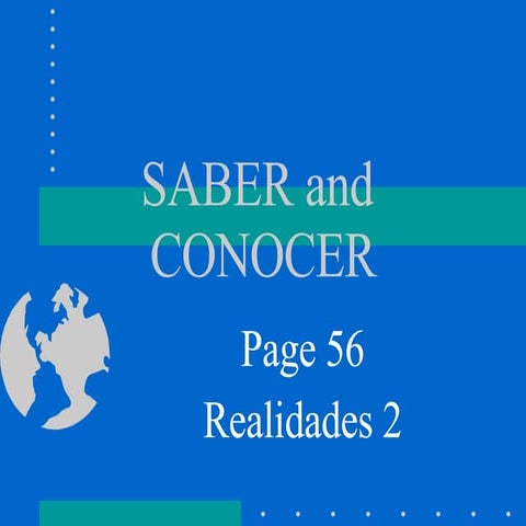 P56 Saber vs Conocer | PPT