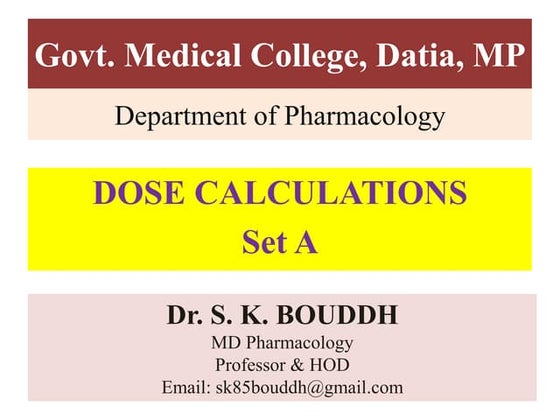 Drug dosage calculation. formulas, measurement | PPT