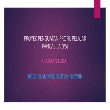profil pelajar pancasila untuk pendidikan aliyah (p5) | PPTX
