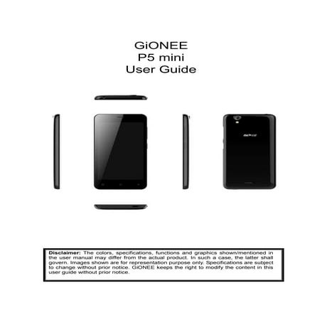 Gionee P5 Mini Manual / User Guide | PDF