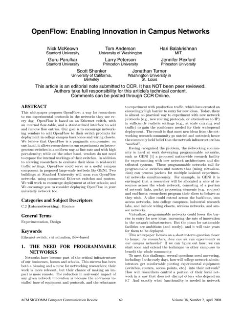 Introduction to software defined networks (sdn) | PPT