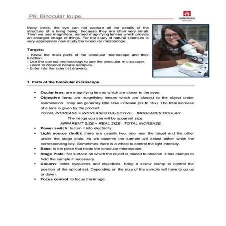 P6 binocular loupe | DOC | Photography | Arts and Crafts