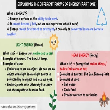 Science primary 6; Energy | PDF