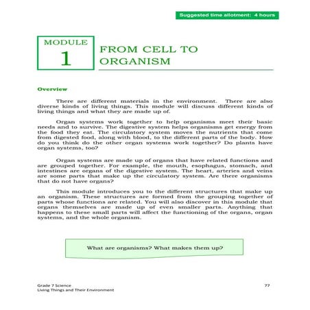 Module_1_from_Cell_to_Organism | PDF