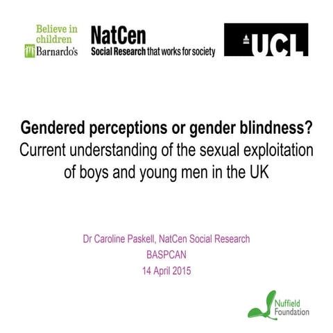 Gendered perceptions or gender blindness? | PPTX