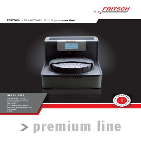Planetary Micro Mill, Pulverisette 7 premium line | PDF