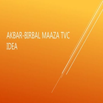 Concept TVC Ad for Maaza | PPTX