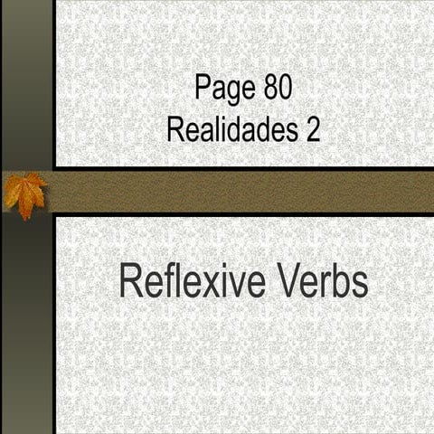 P80 reflexiveverbs | PPT | Bath and Shower | Personal Care