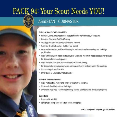Pack 94 - Assistant Cubmaster | PPTX