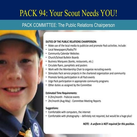 Pack 94 - Committee - Public Relations Chair | PPT