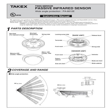 Takex PA-6612E Instruction Manual | PDF