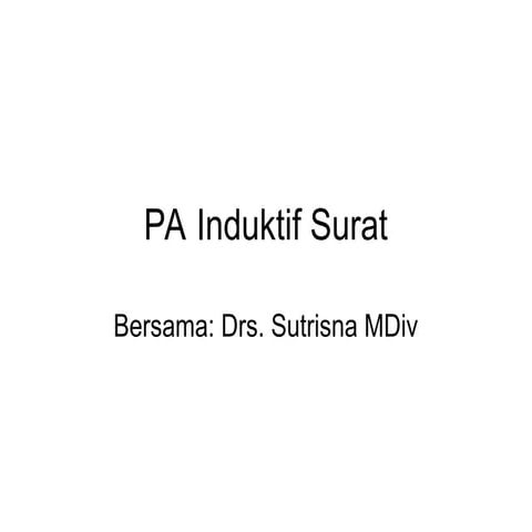 Pendalaman Alkitab Hikmat dalam mengelola Uang | PPT