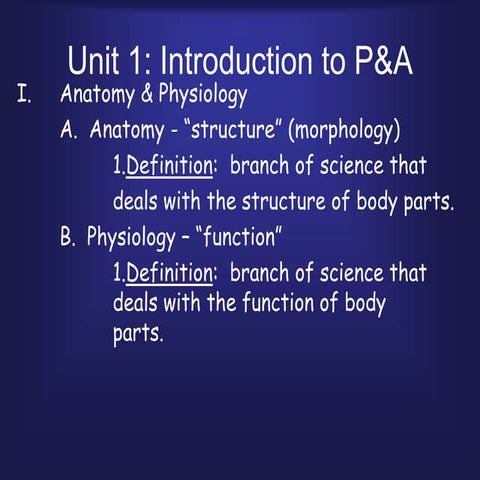 P&A - Units 1 & 2 | PPTX