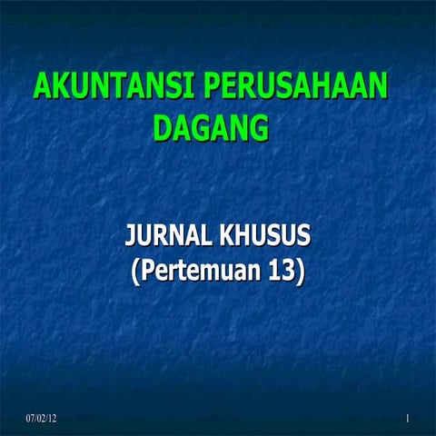 Pa1 8 p-dagang_jurnal_khusus | PPT