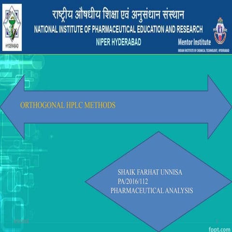 orthogonal hplc methods | PPTX
