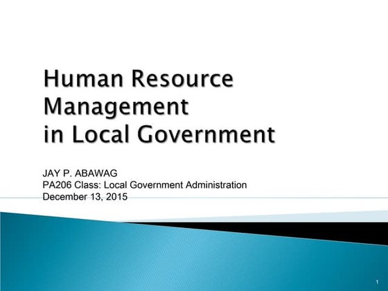 Ra 7160 local government code | PDF